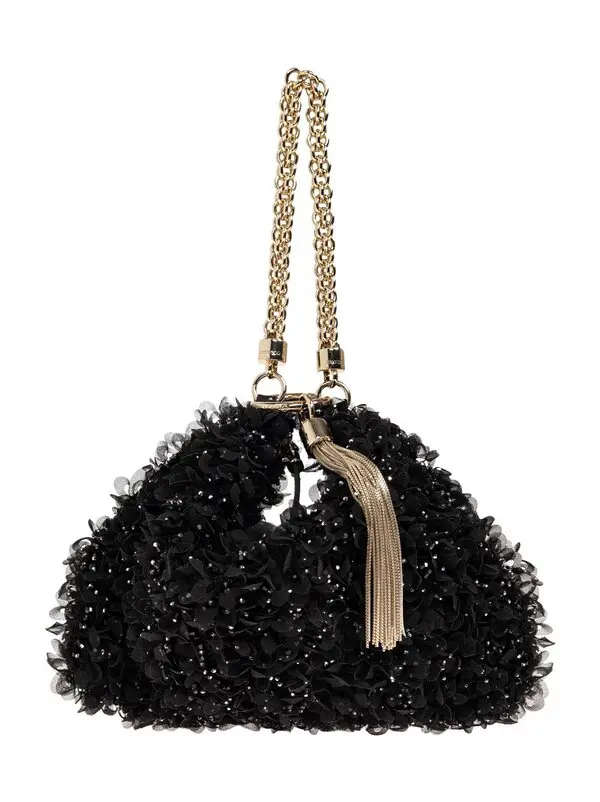 JIMMY CHOO Callie Handheld Bucket Bag - Black