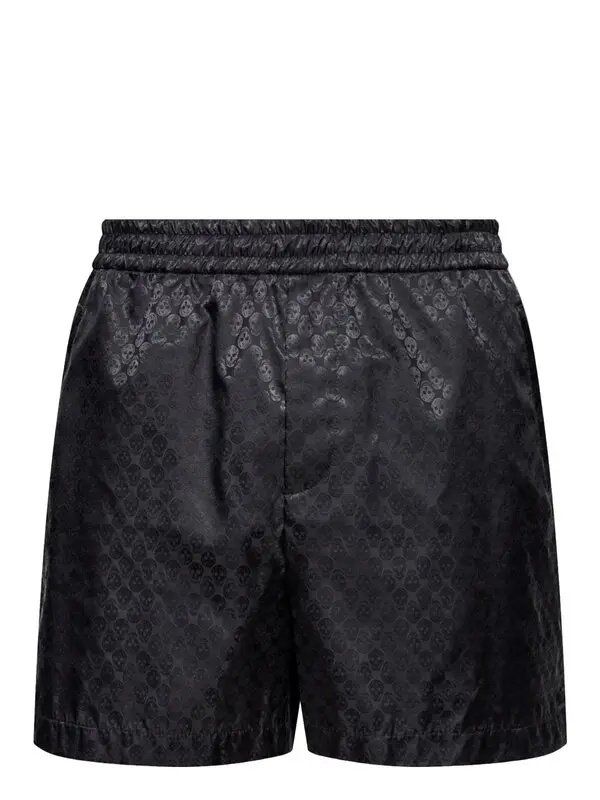 Alexander McQueen Skull Patterned Shorts - Black