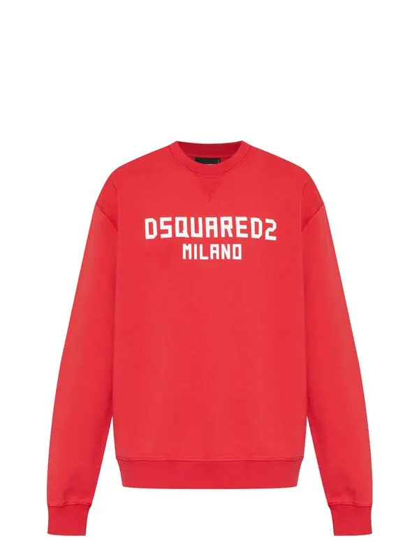 Dsquared2 Crewneck Sweatshirt With Printed Logo - Red
