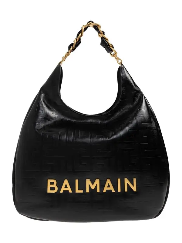 Balmain 1945 Soft Shoulder Bag - Black