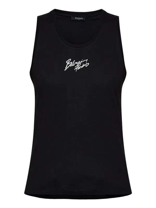 Balmain Sleeveless Top - Black