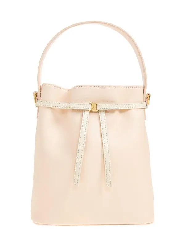 FERRAGAMO Leather Bucket Bag - Pink