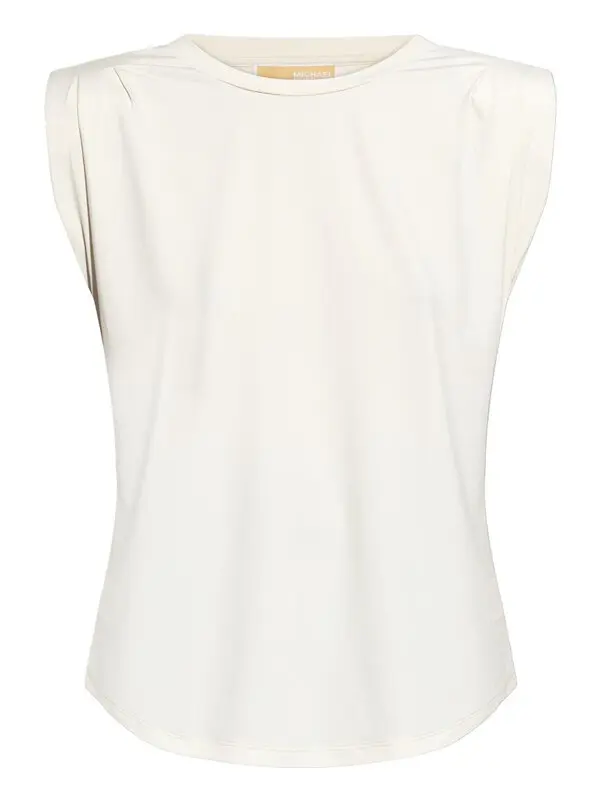 Michael Kors T-shirt With Shoulder Pads - Cream