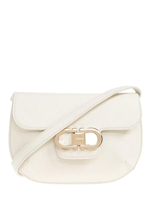 FERRAGAMO Leather Shoulder Bag - Cream