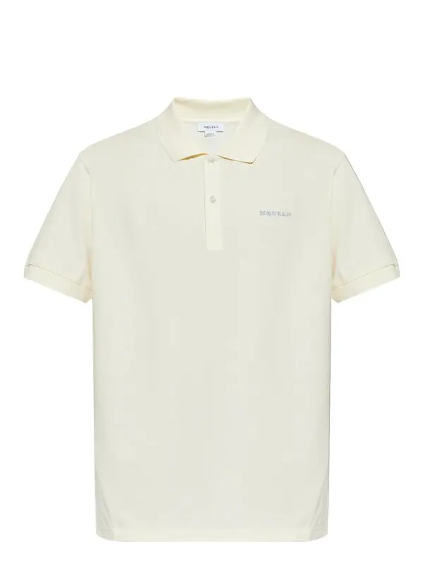 Alexander McQueen Polo With Logo - Cream