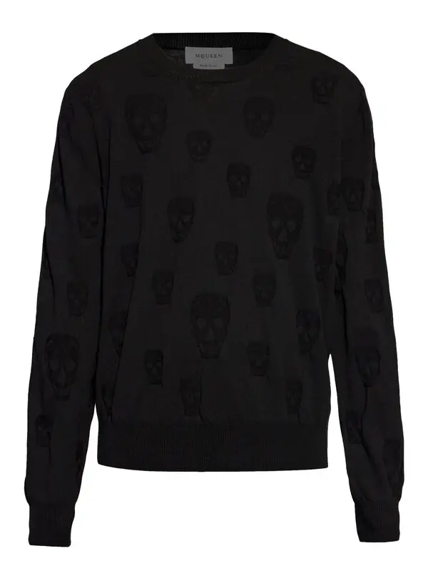 Alexander McQueen Skull Motif Sweater - Black