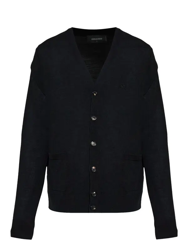 Dsquared2 Cardigan With Pockets - Black