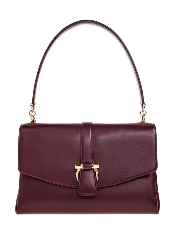 FERRAGAMO Leather Shoulder Bag - Purple