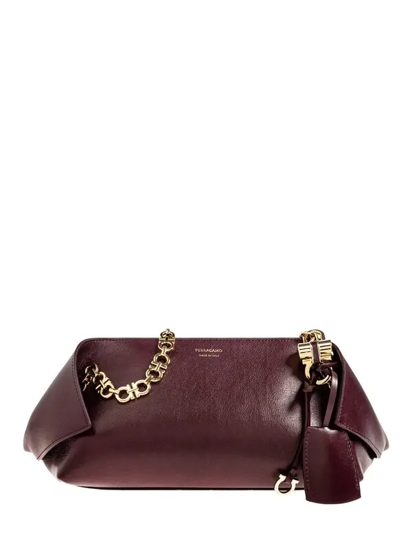 FERRAGAMO Folded Small Shoulder Bag - Purple