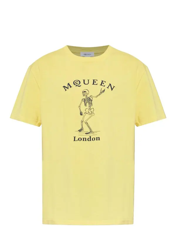 Alexander McQueen T-shirt With Logo - Yellow