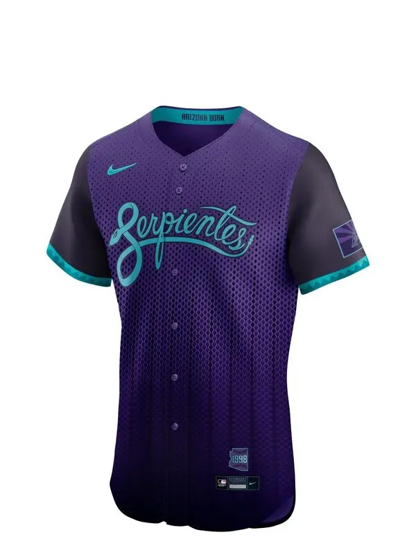 Nike Arizona Diamondbacks City Connect Dri-fit Adv Mlb Elite Jersey - Purple
