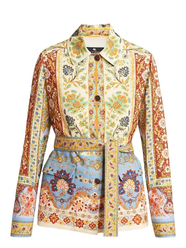 Etro Paisley Belted Safari Jacket - Print On P