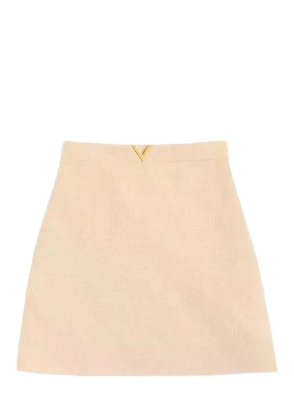Valentino Garavani Vlogo Mini Skirt - Neutrals