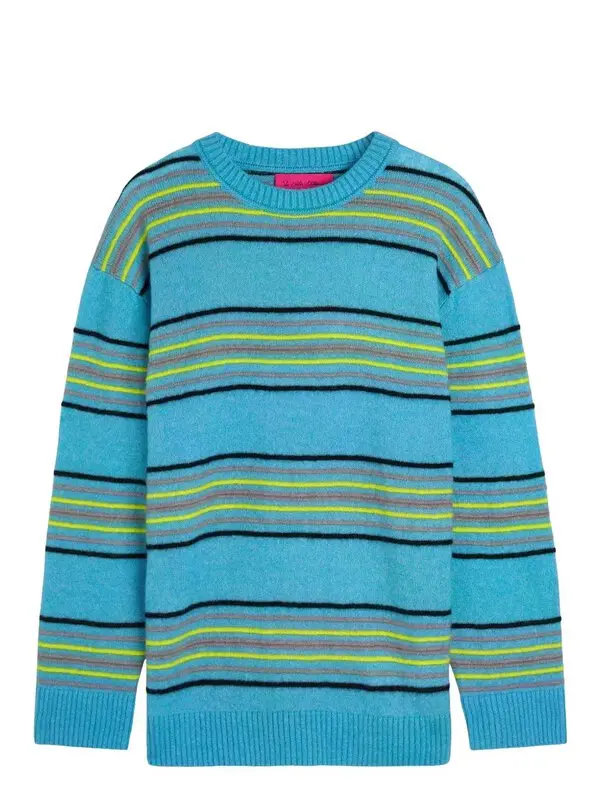 THE ELDER STATESMAN Striped Sweater - Blue