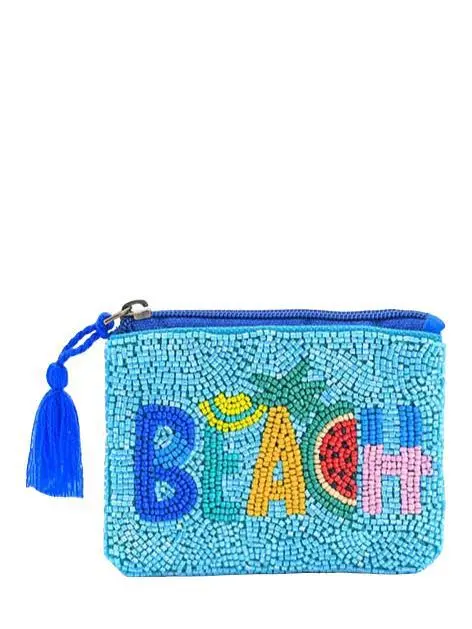 Yumi Kim Beaded Coin Pouch - Blue