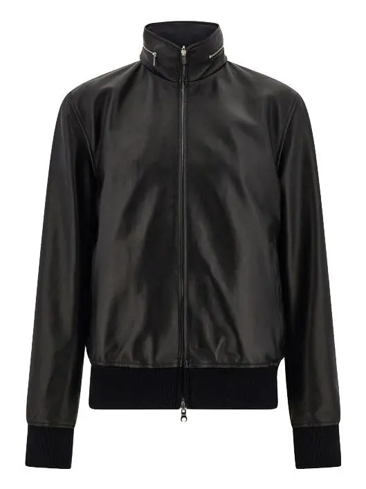 FERRAGAMO Reversible Nappa Leather Blouson - Black