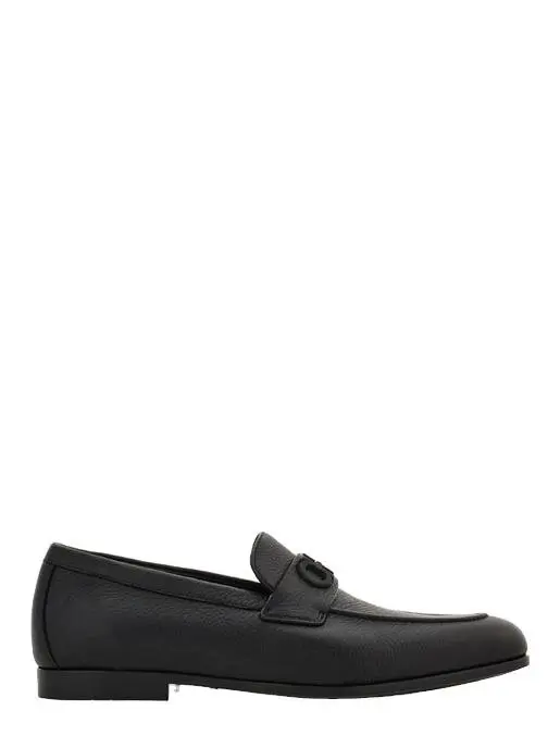 FERRAGAMO Gancini Buckle Loafer - Black
