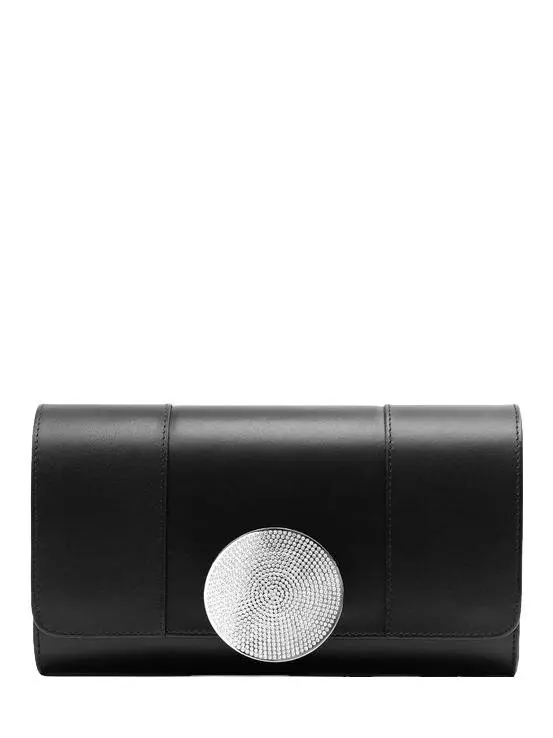 Perrin Le Disque Strass Glove Clutch - Black