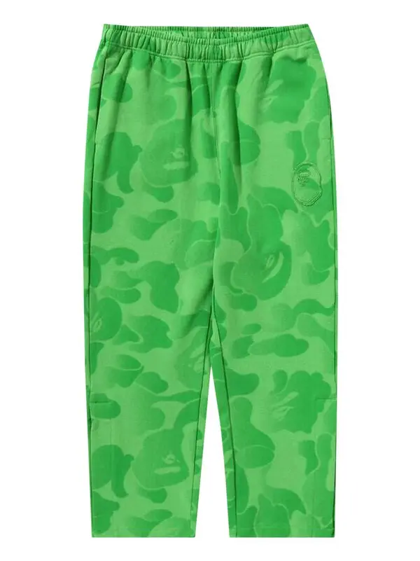 A BATHING APE Ink Camo Wide Leg Track Pants - Green