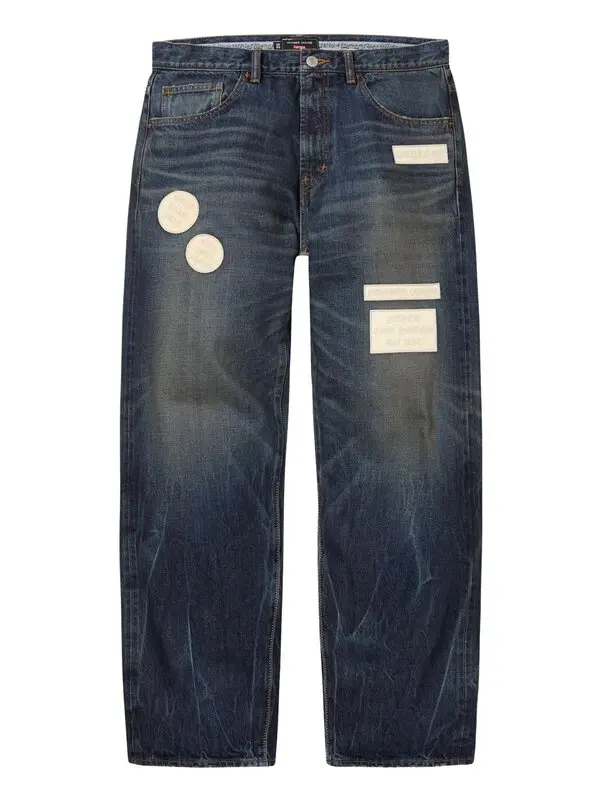 Supreme X Number Ine Patches Selvedge Jean - Blue