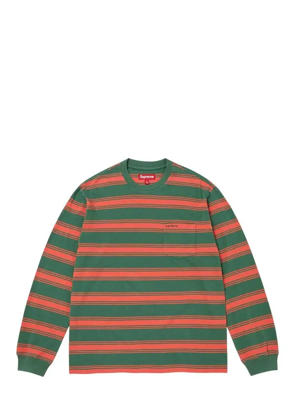 Supreme Stripe Pocket Long-sleeve Top - Green