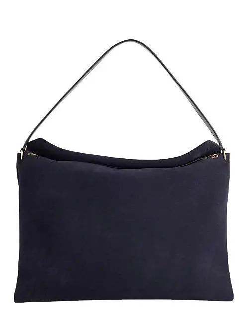 WANDLER Penelope Suede Tote Bag - Orion Suede / Black