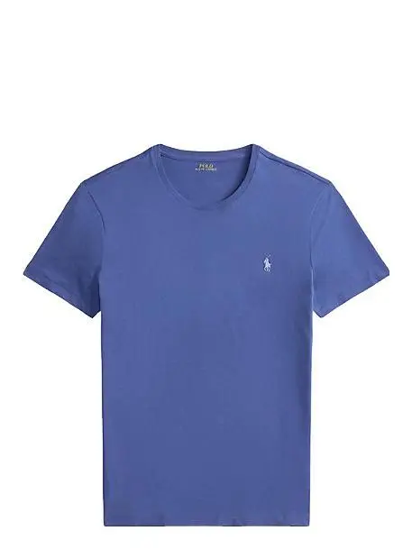 Polo Ralph Lauren Custom Slim-fit Crewneck Cotton-jersey T-shirt Xxl - Blue