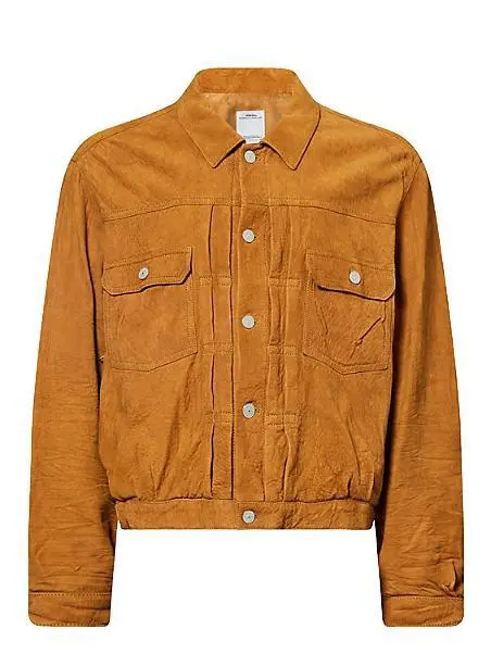 Visvim 101x Patch-pocket Suede Jacket - Mustard