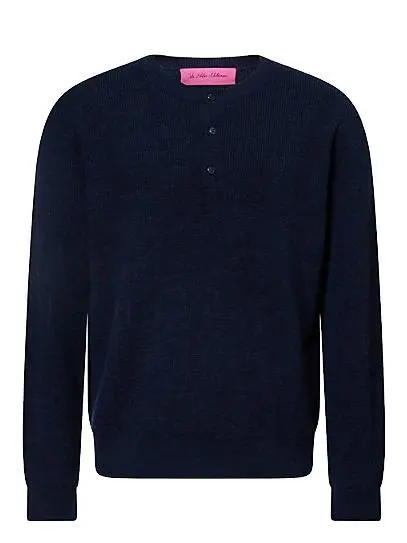 THE ELDER STATESMAN Waffle-knit Cashmere Jumper - Twilight