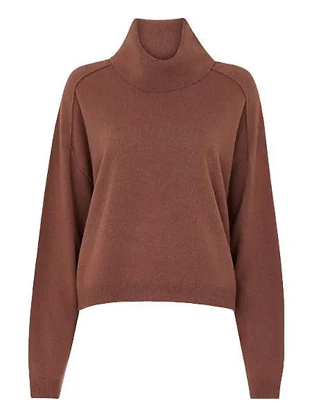 Whistles Relaxed-fit Wool Jumper - Brown