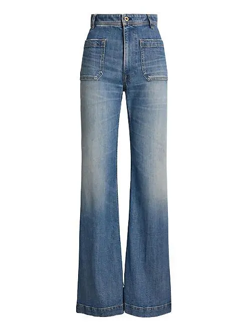 Polo Ralph Lauren Faded-wash Flared High-rise Jeans - Arlit Wash