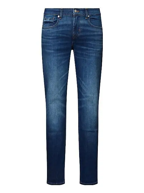 7 For All Mankind Slimmy Tapered-leg Stretch-denim Jeans - Ambition