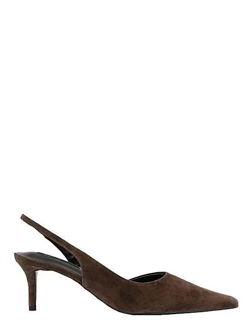 TONY BIANCO Darcy Suede Slingbacks - Brown Suede