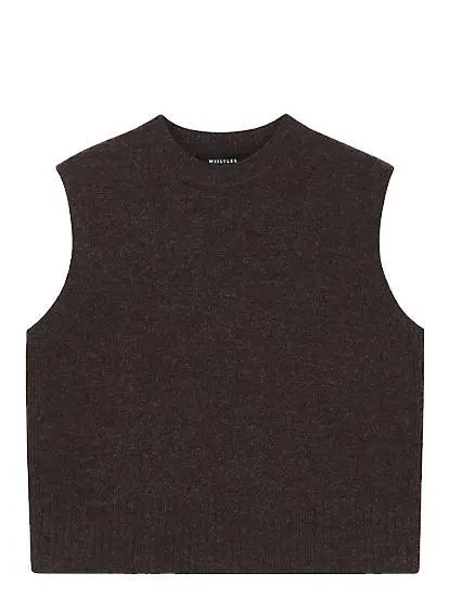 Whistles Wool Sleeveless Tank - Brown