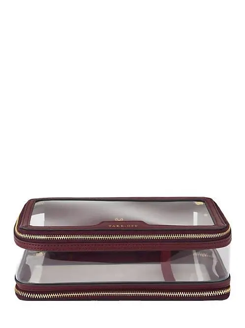 ANYA HINDMARCH In-flight Cosmetics Case - Clear/medium Red
