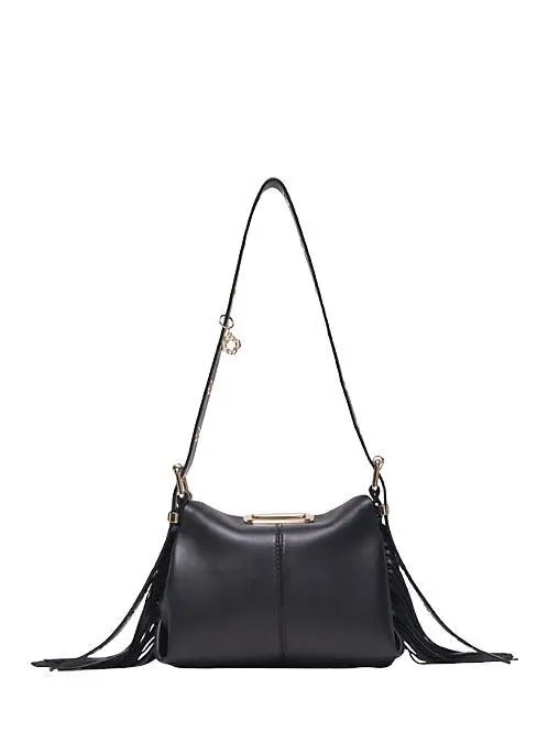 Maje Mini Leather Cross-body Bag - Black