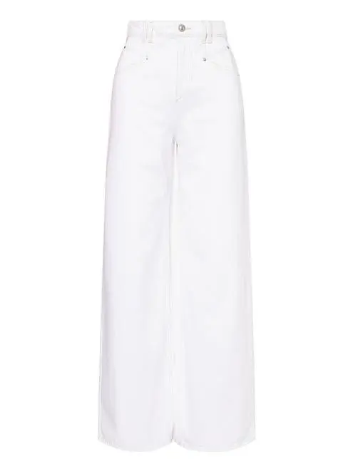 Isabel Marant Lemony Wide-leg Denim Jeans - White