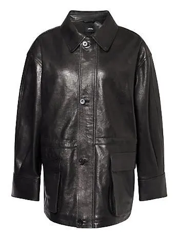 ARMA Relaxed-fit Leather Jacket - Black