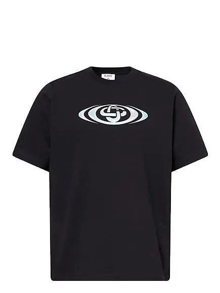 Casablanca Warped Logo Cotton T-shirt - Black