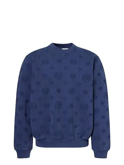Casablanca Appliqué Logo Cotton Sweatshirt - Navy