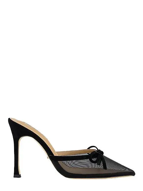 TONY BIANCO Aroma Mesh And Suede Heeled Mules - Black