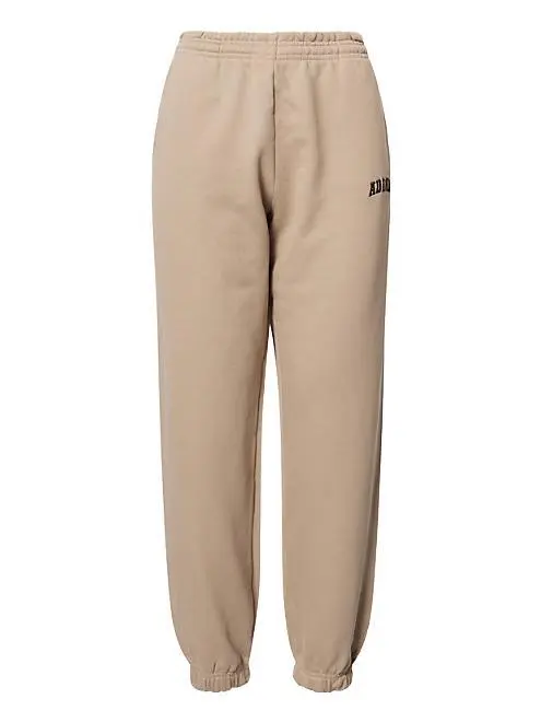 ADANOLA Varsity Logo-embroidered Cotton-jersey Jogging Bottoms - Clay Beige