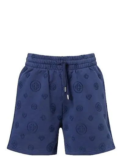 Casablanca Appliqué Logo Cotton Sweat Shorts - Navy