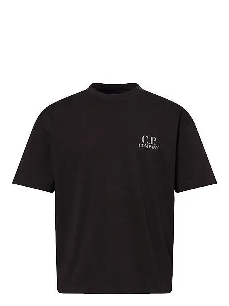 C.P. COMPANY Logo-print Cotton T-shirt - Black