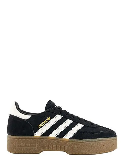 Adidas Handball Spezial Bold Suede Trainers - Black White Gum
