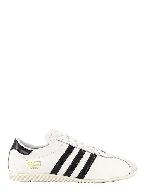 Adidas Paris Leather Trainers - Core White Core Blac