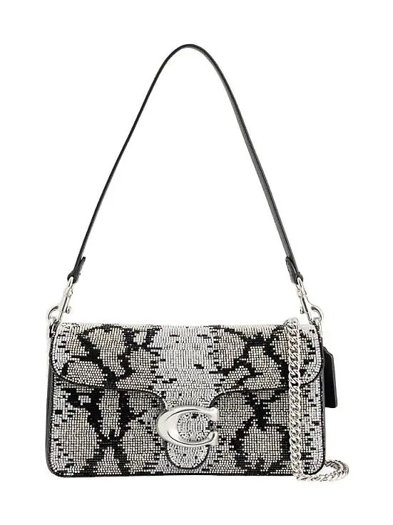 COACH® Tabby 26 Beaded Snake Leather Shoulder Bag - Lh/black