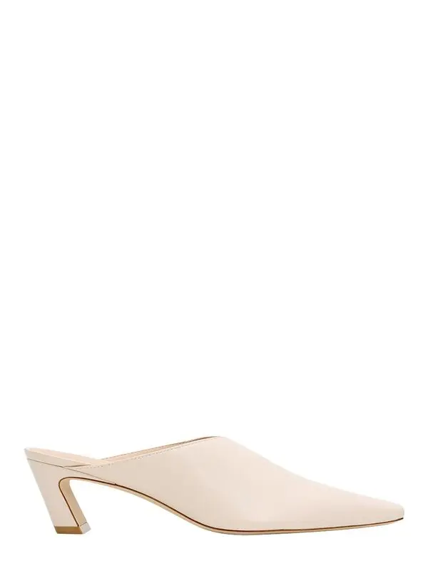 STUART WEITZMAN 50mm Stassi Leather Mules - Linen