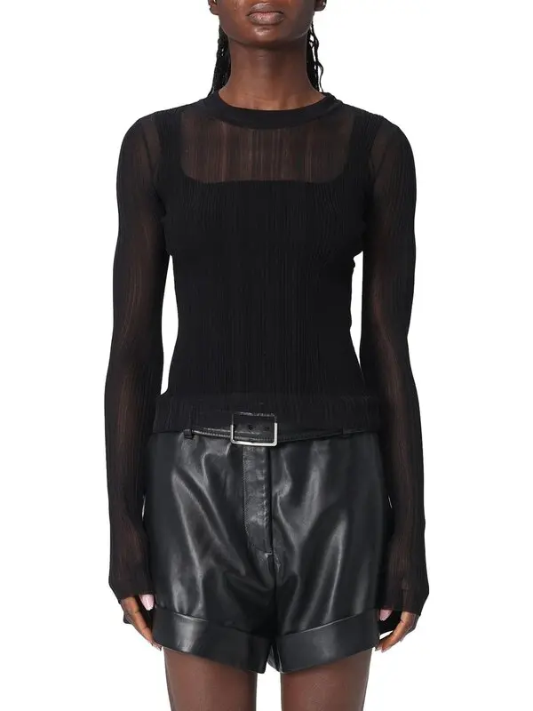 Sportmax Ribbed Knit Top - Black