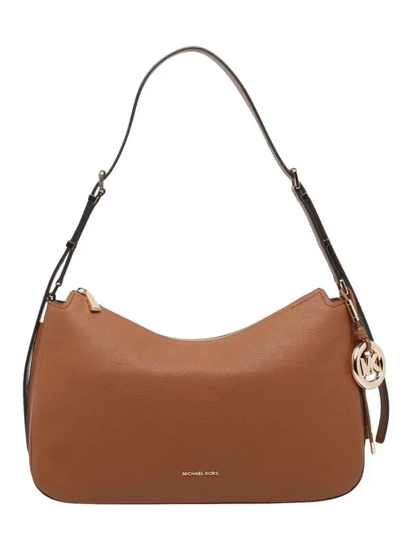 Michael Kors Nolita Medium Pebbled Leather Shoulder Bag - Brown
